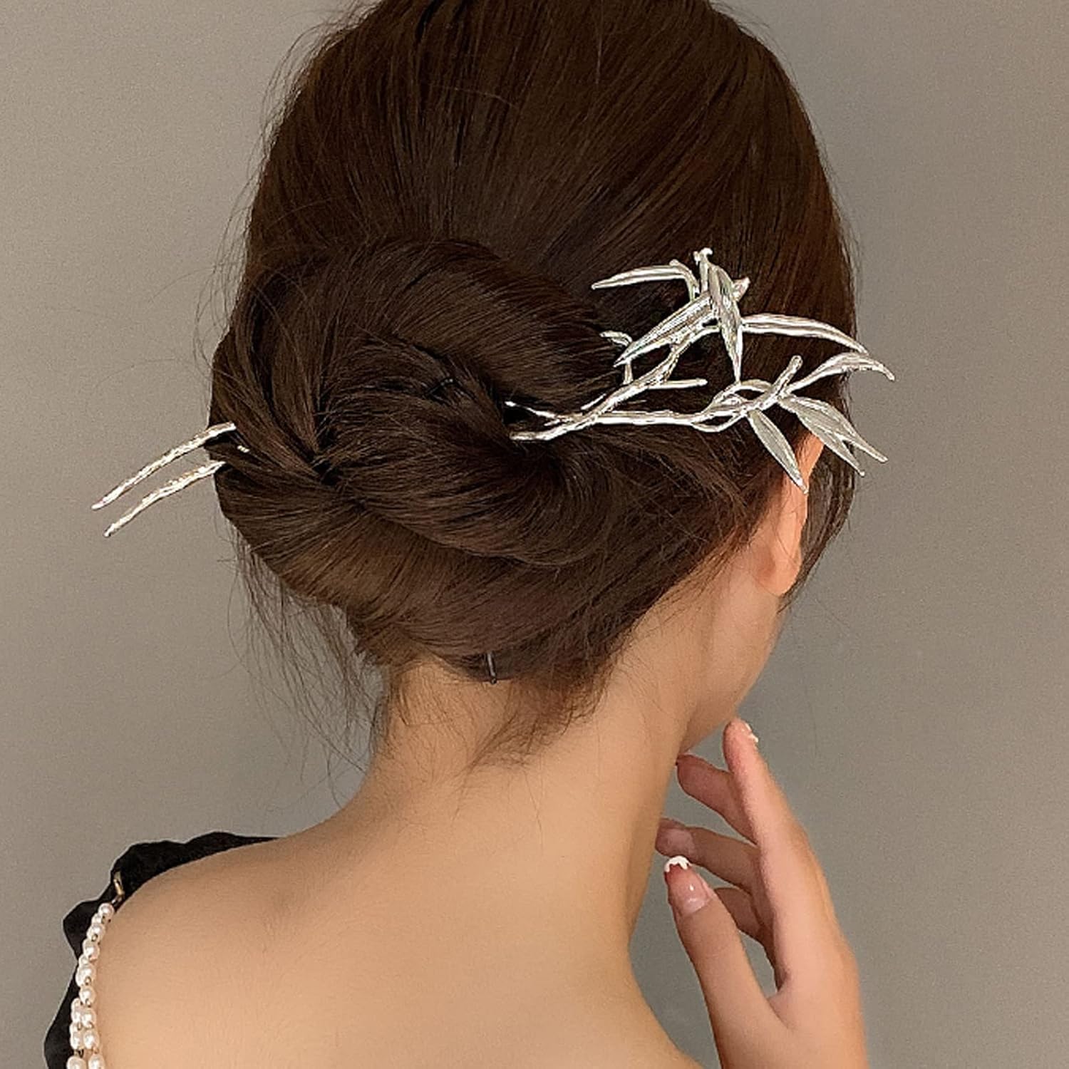 Amazon.com : Chinese Style Hair Stick, Double Prong Hair Forks Bamboo ...