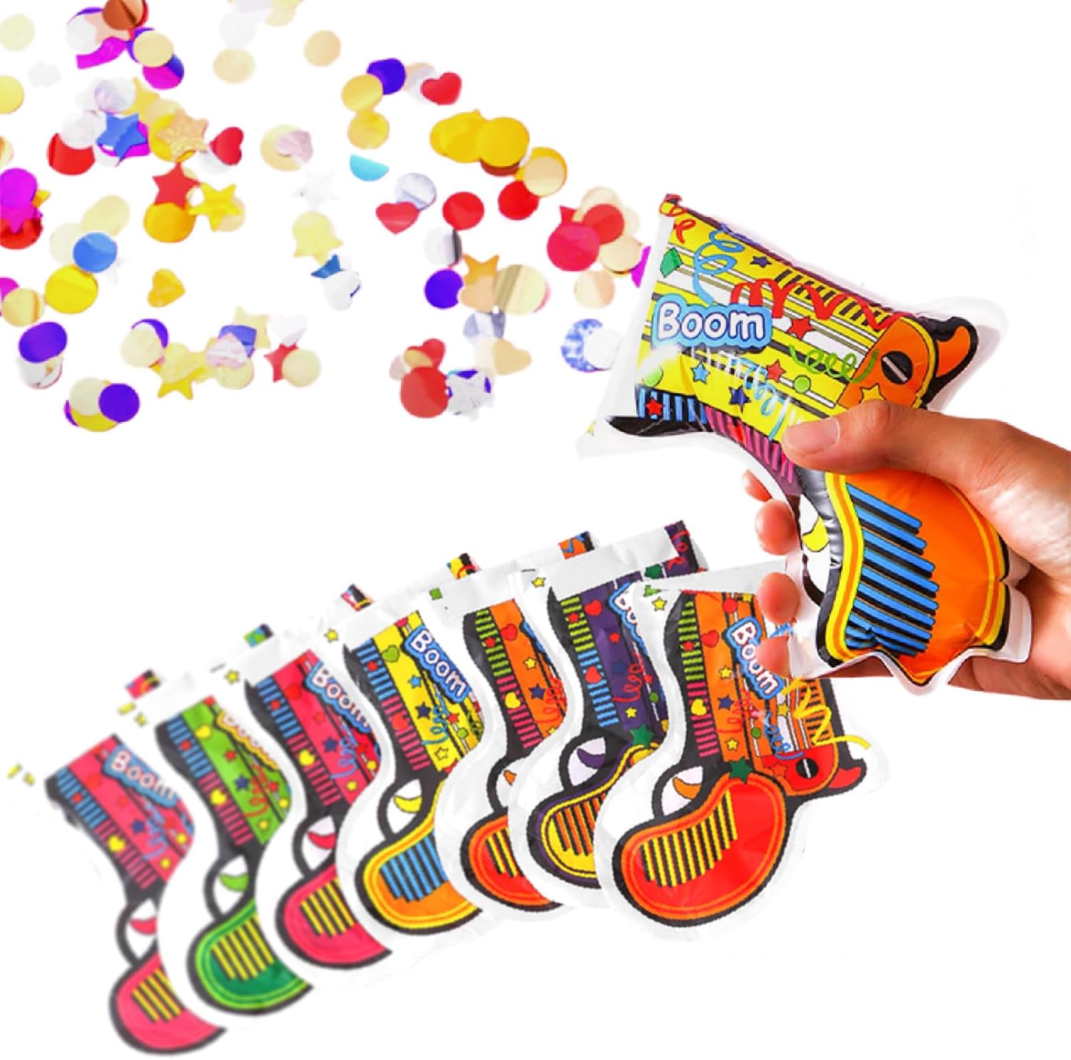 Amazon.com: KOWLOON 16PCS Inflatable Fireworks Gun Confetti Poppers ...