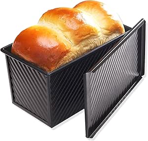 Gurlideo Kastenform mit Deckel, Brot-Toastform zum Backen, Karbonstahl ...