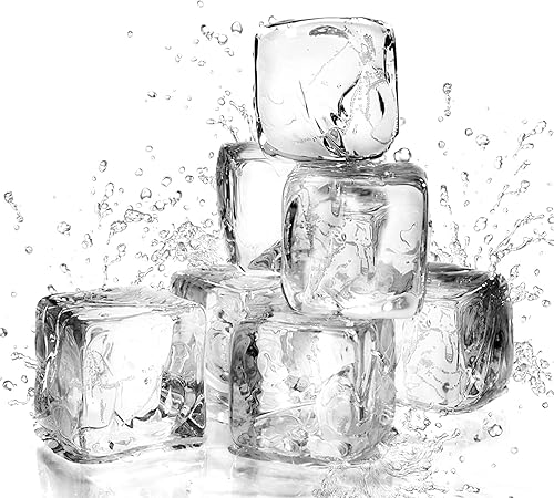 Amazon.com: PMLAND Acrylic Ice Cubes Square Shape 2 Lbs Bag, for ...