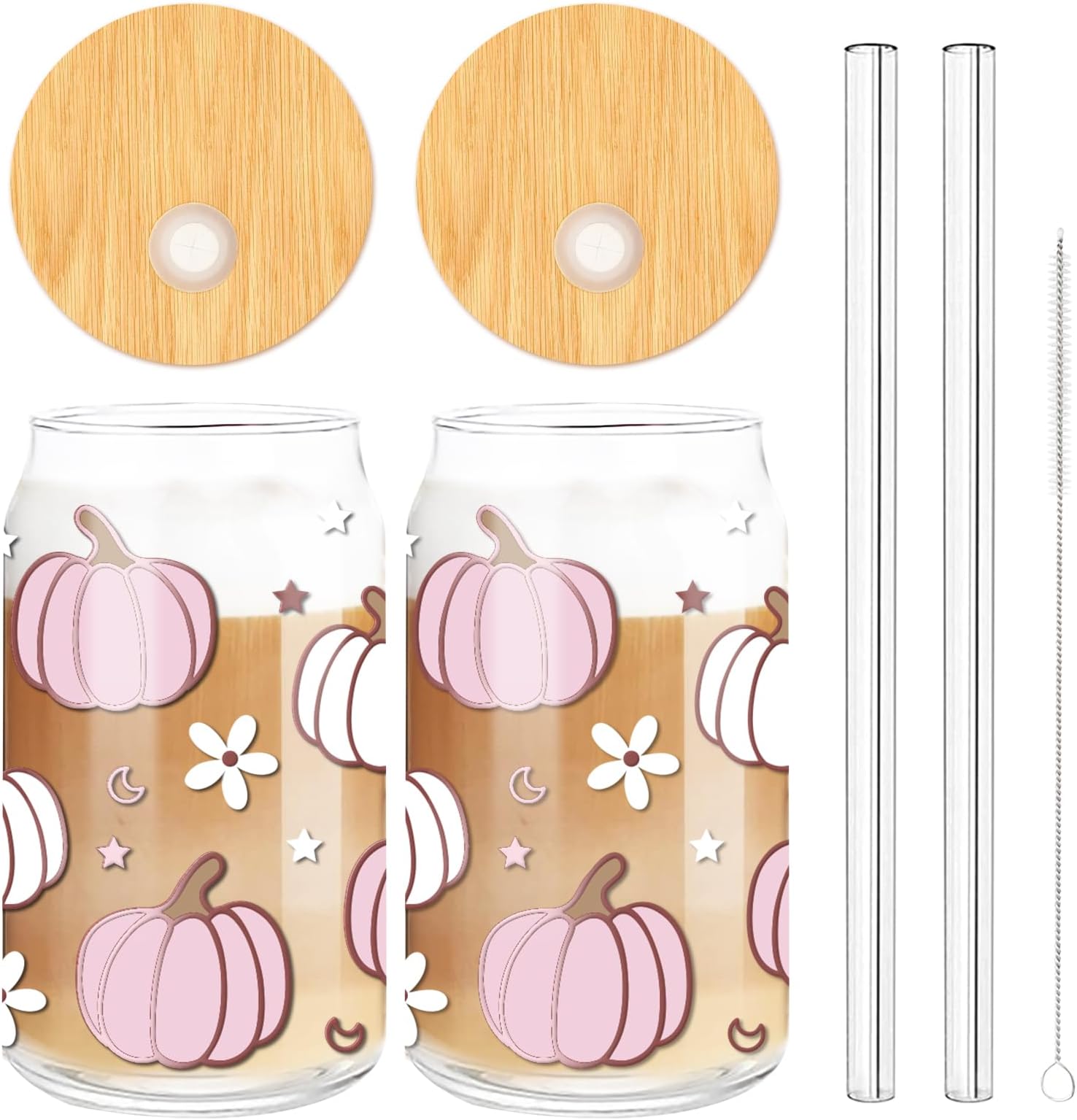Amazon.com: ANOTION Fall Glass Cups - Fall Gnomes Fall Coffee Mug Cute ...