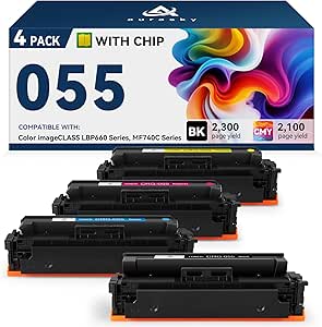 Amazon.com: 055 055H Toner Cartridge Set MF743Cdw MF741Cdw Replacement ...