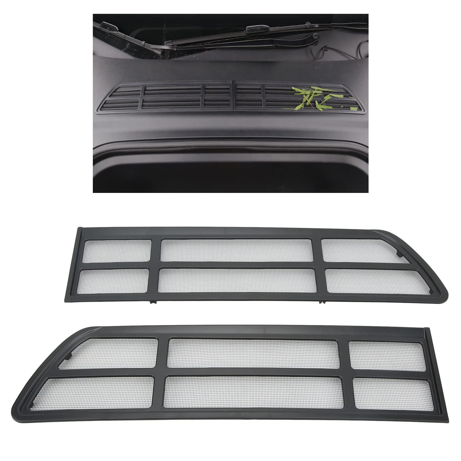 Amazon.com: Air Intake Grille, 2pcs Car Air Intake Grille Cover ABS ...