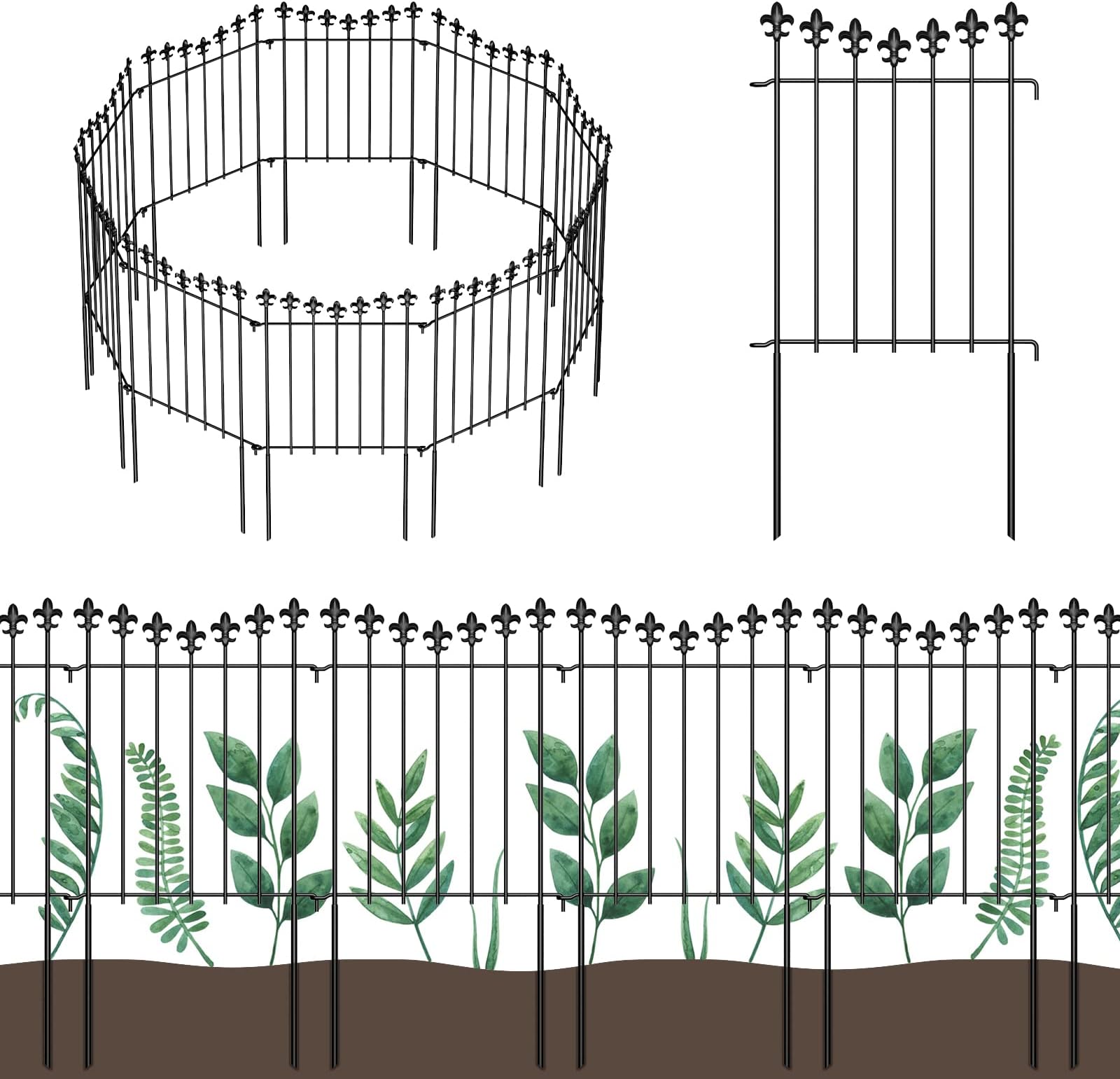 Amazon.com : Zonon 16 x 276 Inch Garden Fence Animal Barrier Fence with ...