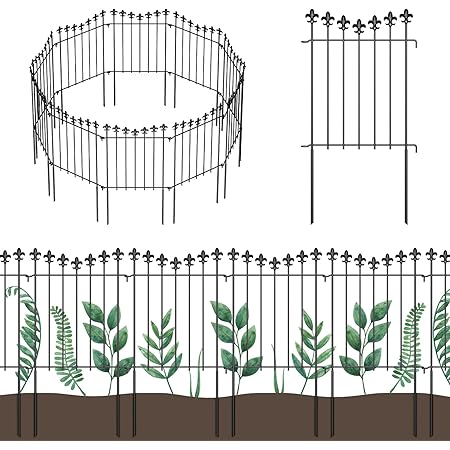 Amazon.com : Panacea 89523 Gothic Arch Border Fence, Black, 15"H, Pack ...