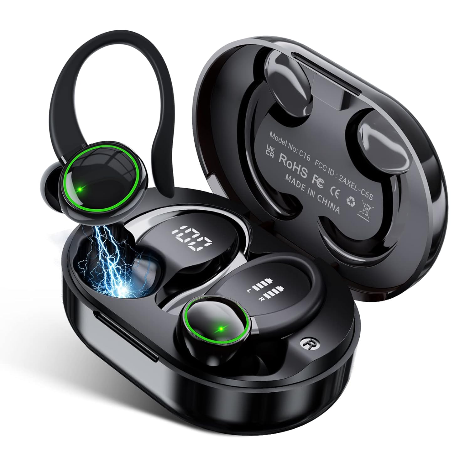 AOTONOK Wireless Earbud, Bluetooth 5.3 Headphones 3D Stereo with ...