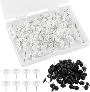 Amazon.com: Serveyou 300pcs Thumbtack,Flat Push Pins,Heavy Duty Thumb ...