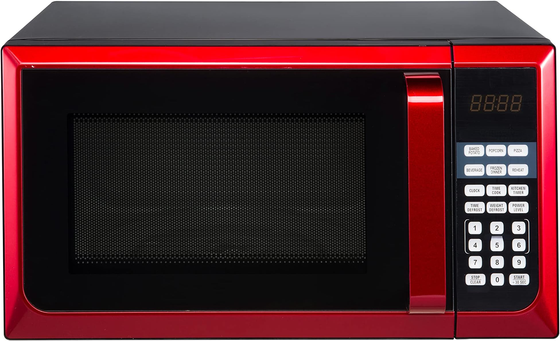 Amazon.com: Stainless Steel 0.9 Cu. ft. Red Microwave Oven : Home & Kitchen