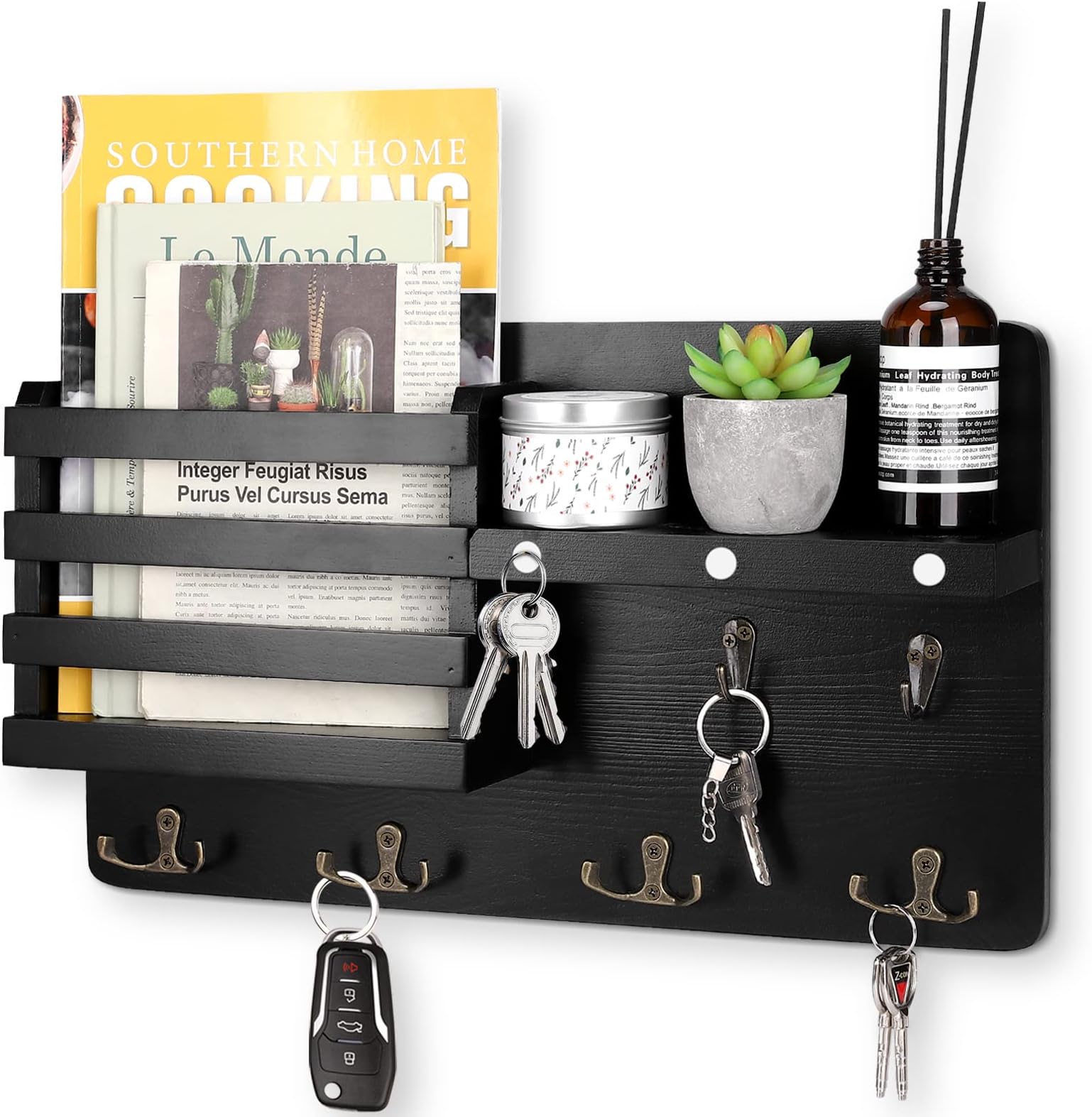 Amazon.com: WeBravery Decorative Key Hanging Rack with 10 Hooks – Easy ...