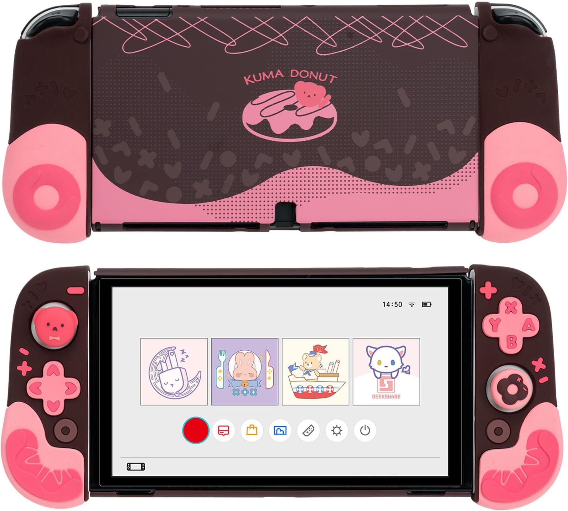 Amazon.com: GeekShare Protective Case for Switch OLED,Slim Cover Case ...