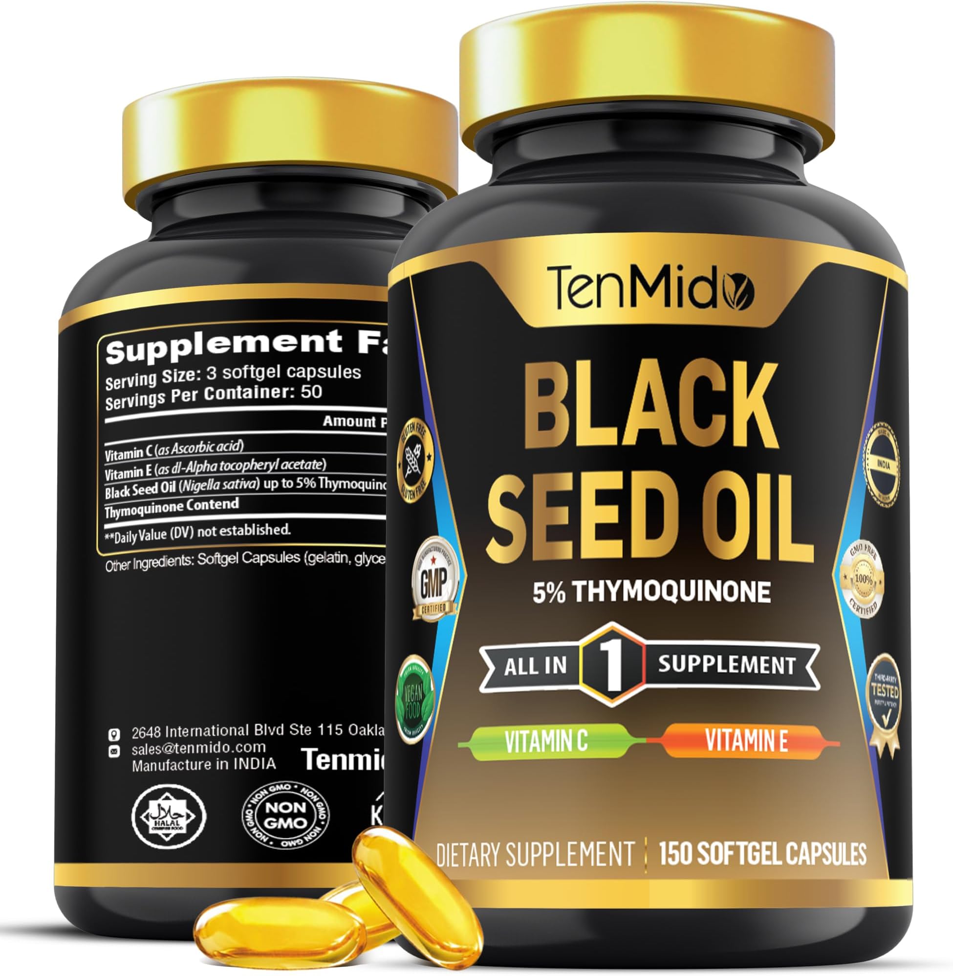 Amazon.com: Herbal Wind Black Seed Oil Capsules - Cold Pressed Oil 120 ...