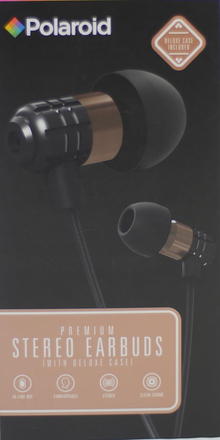 Amazon.com: Polaroid Premium Stereo Earbuds (w/Deluxe Case) : Electronics
