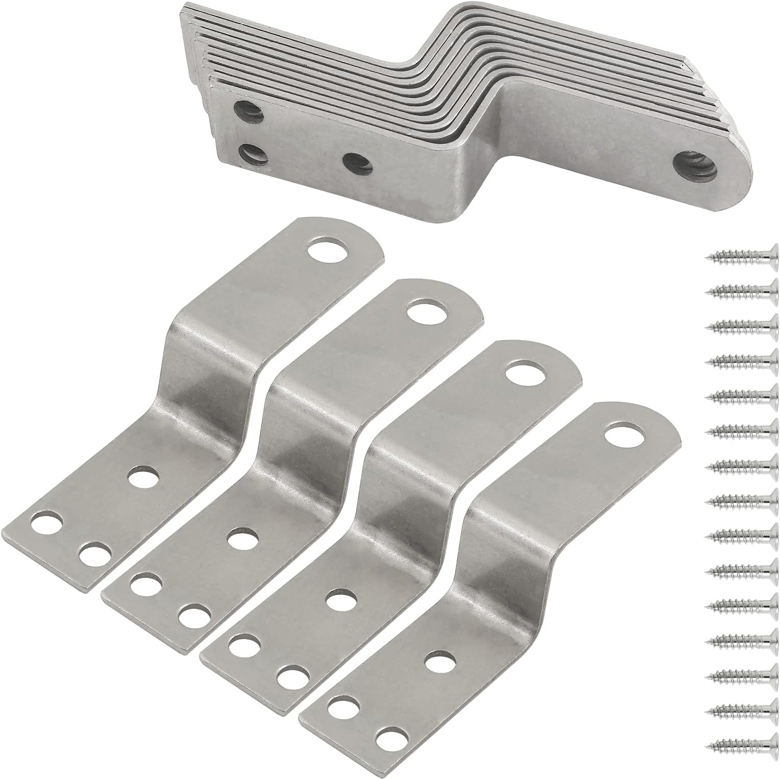 Amazon.com: 4 PCS 90 Degree Angle L Shaped Shelf Bracket with 24 Pcs ...