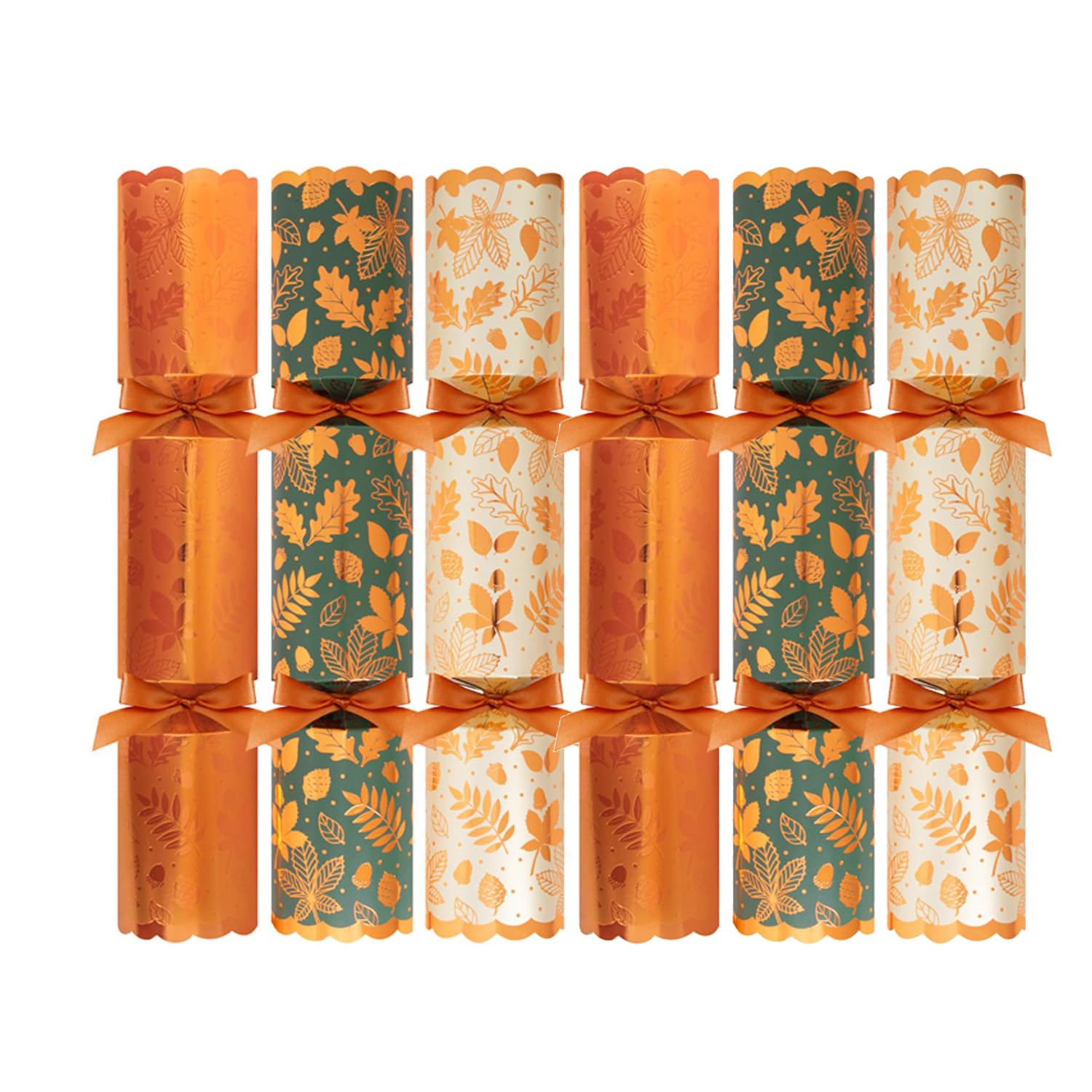 Harvey & Mason 6 Deluxe Christmas Crackers Family Xmas Copper Forest Gold Green Luxury Party ...