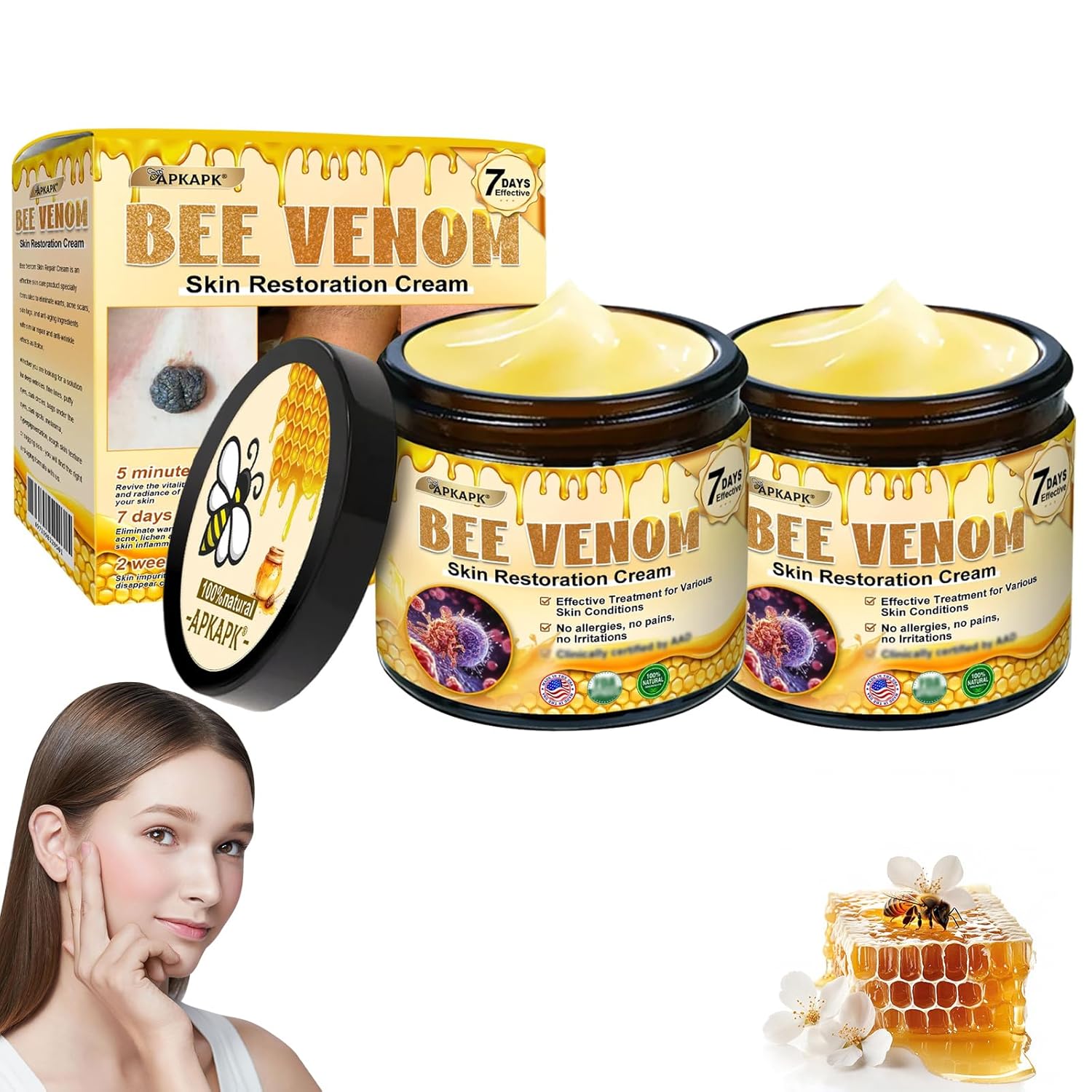 Amazon.com: APKAPK Bee venom Skin Restoration Cream, Professional Bee ...