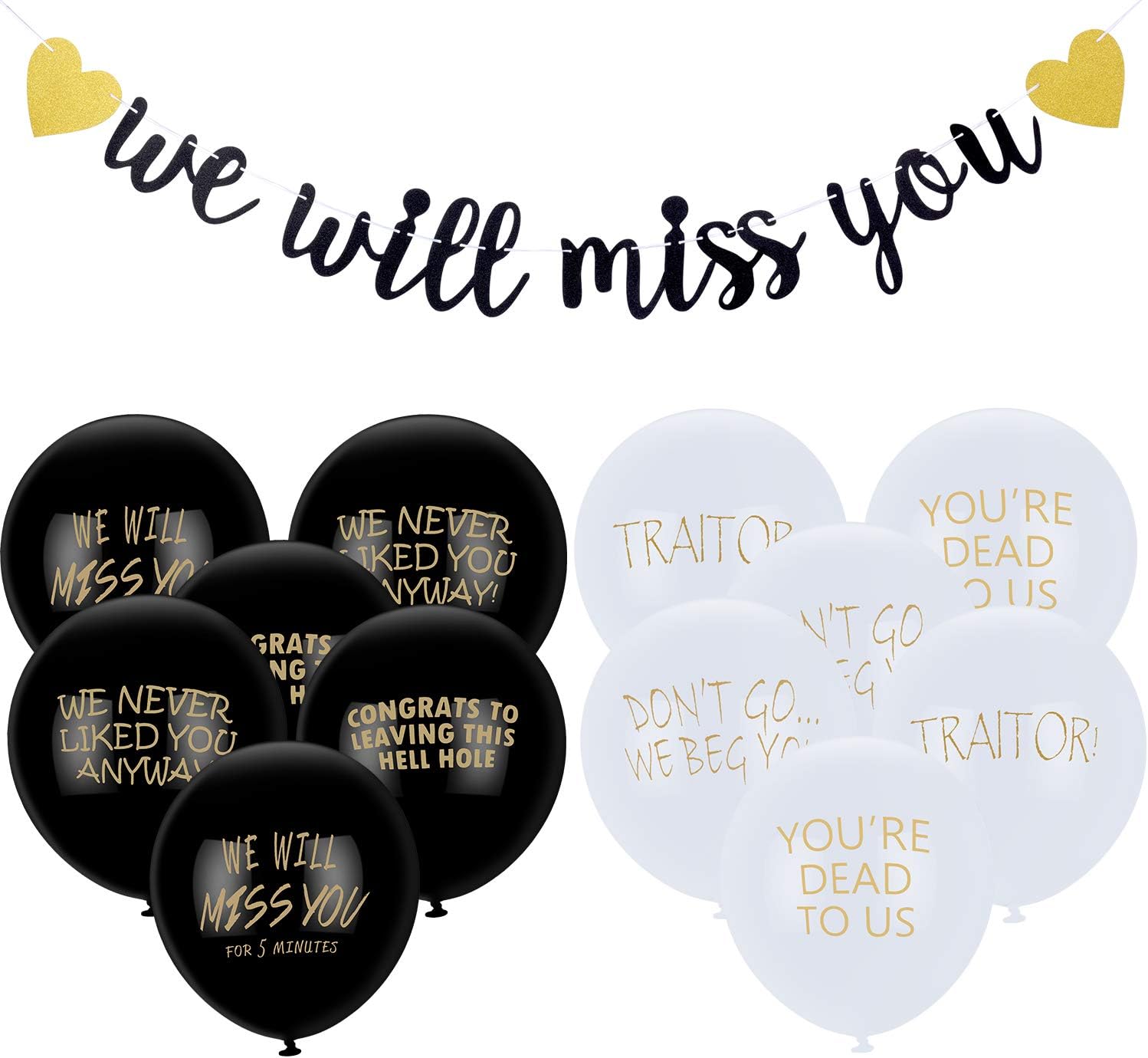 Amazon.com: 50 Pieces Coworker Going Away Party Balloons Decorations We ...