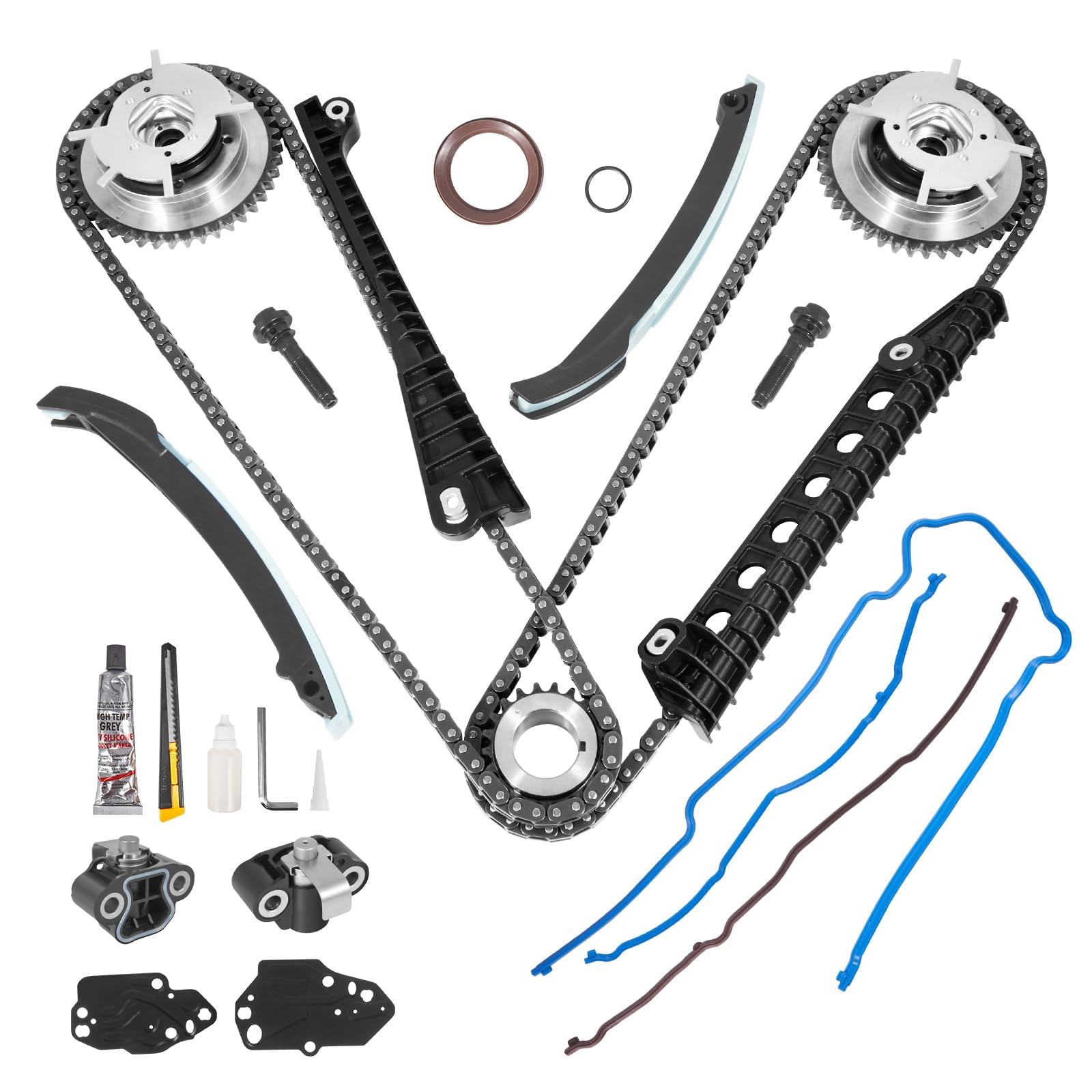 Amazon.com: 5.4L Engine Timing Chain Kit Cam Phaser Repair Kit ...