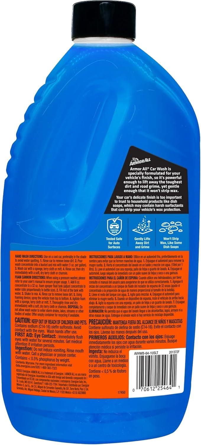 Car Wash Concentrate Armor All Car Wash Soap - 1 Gallon Concentrated ...