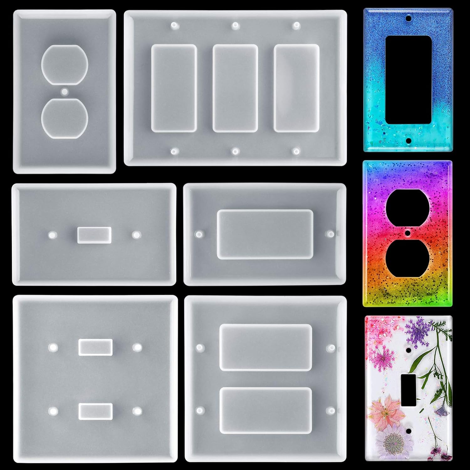 Amazon.com: 6 Pack Light Switch Cover Resin Silicone Molds, Standard ...