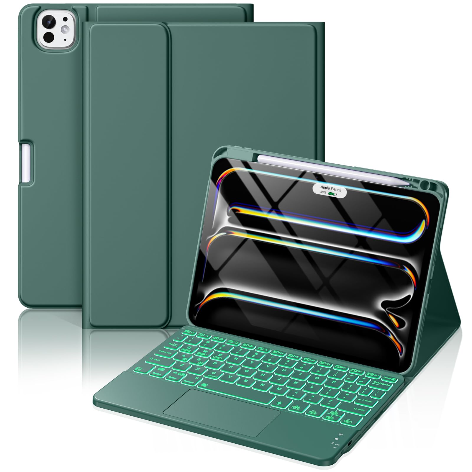 Amazon.com: Hamile for iPad Pro 11-inch Case with Keyboard (M4 ...