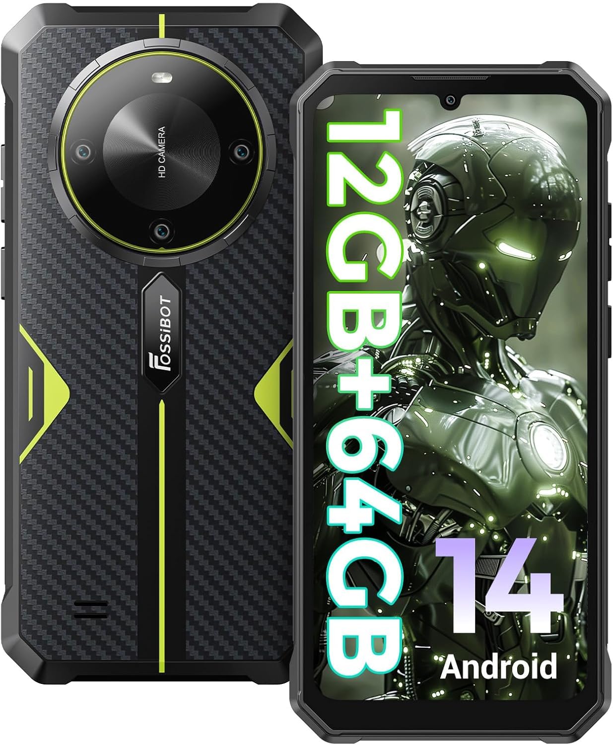 Amazon.com: FOSSIBOT F105 Rugged Smartphone Unlocked,10300mAh Battery ...