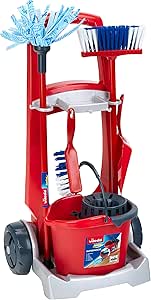 Theo Klein 6741 Vileda Broom Trolley I with Mop, Bucket, Broom and Much ...