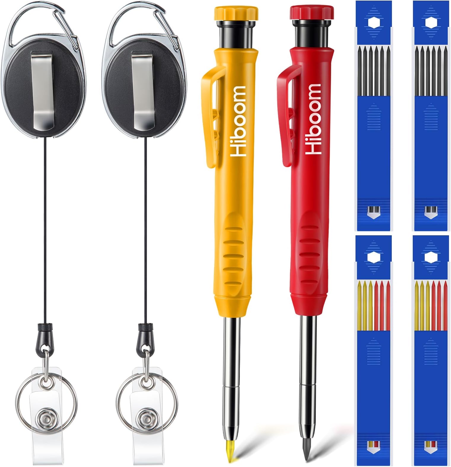 Amazon.com : Hiboom Mechanical Carpenter Pencil with Retractable Holder ...