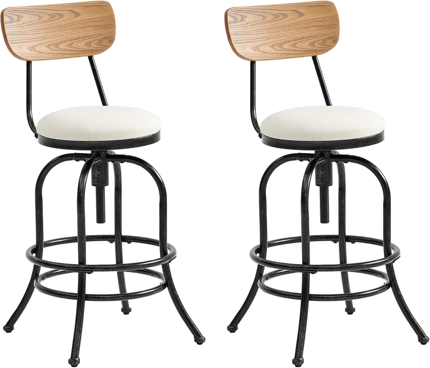 Amazon.com: Watson & Whitely Industrial Bar Stools, 26-32 Inch Faux ...