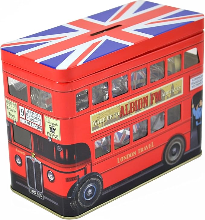London Bus Souvenir Tin Filled with Vanilla Fudge - Fudge Gift Box with ...