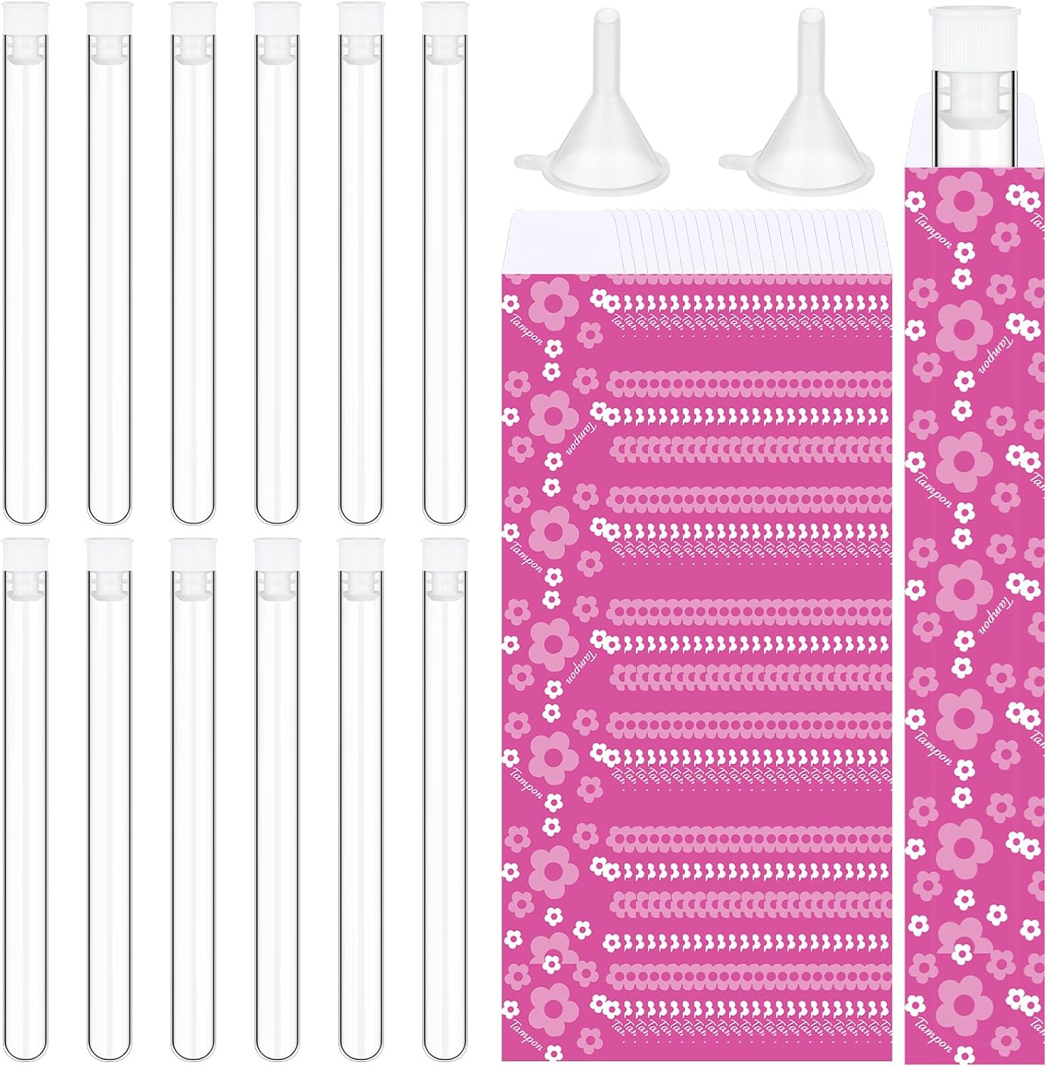 Amazon.com | Copkim 38 Pcs Tampon Flask Set for Women Included 12 Tube ...