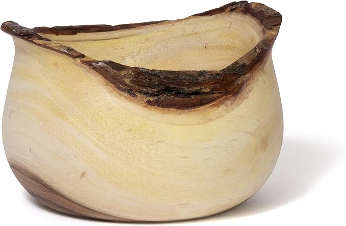 Amazon.com | Lipper International Acacia Rustic Tulip Serving Bowl with ...