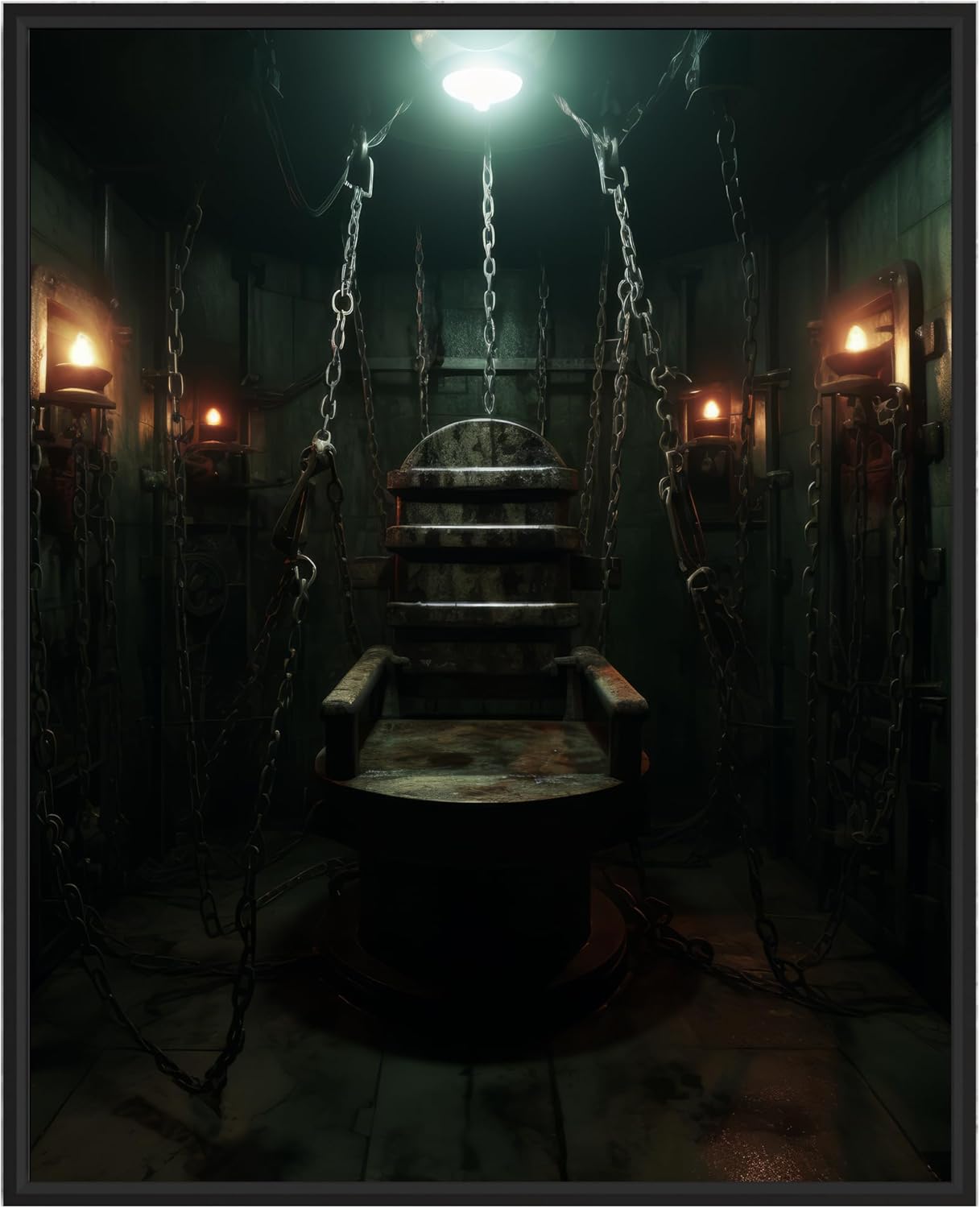 Amazon.com: Torture Chamber Wall Art Poster, Spooky Haunted Picture ...