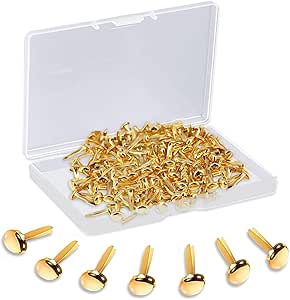 Split Pins, 100 Pcs Gold Pastel Metal Split Pins, Brad Paper Fasteners ...
