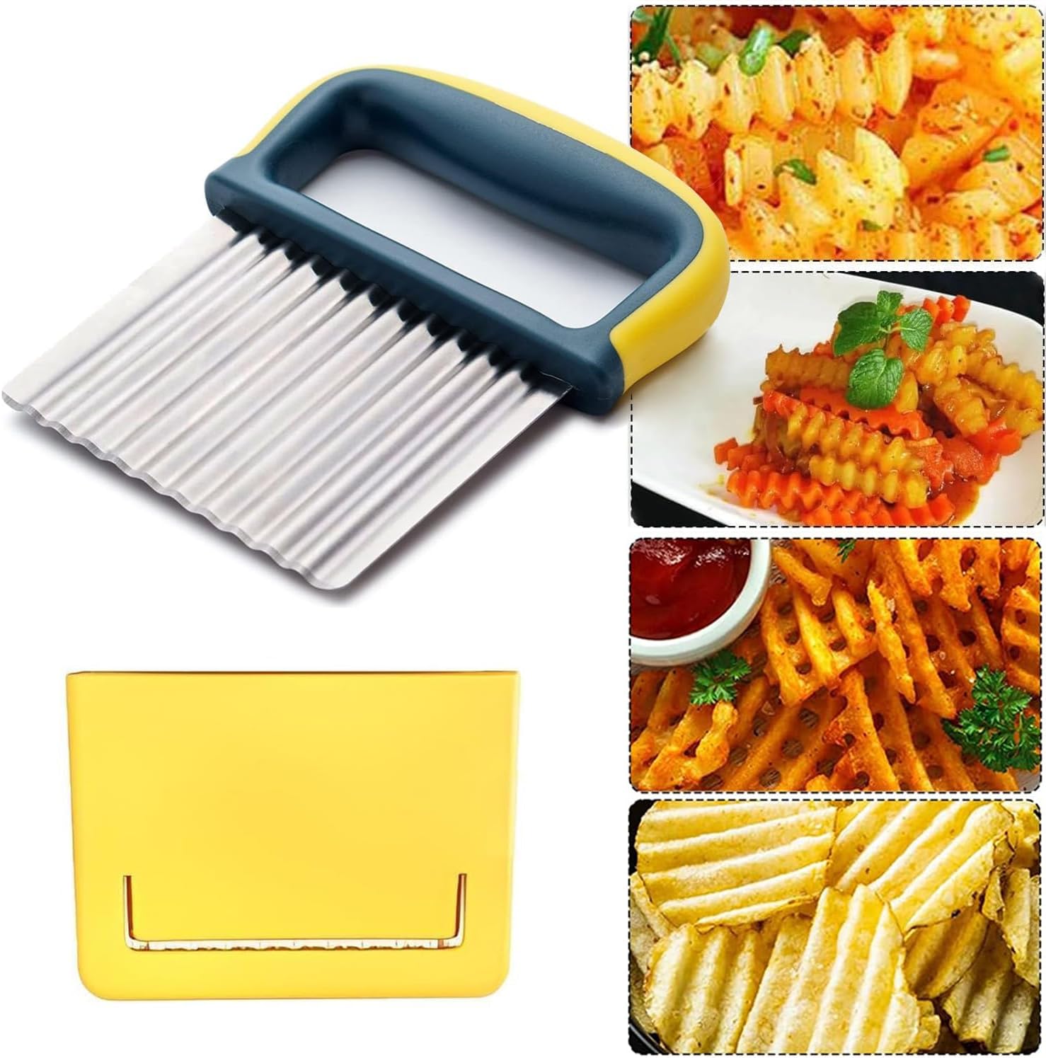Mumoo Bear Crinkle Cutter Knife, Potatoes Crinkle Fry Cut and Vegetable ...