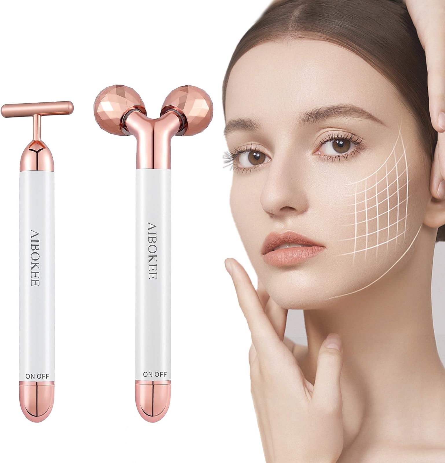 Amazon.com: 2-IN-1 Beauty Bar Electric Face Massager, 3D Roller and T ...