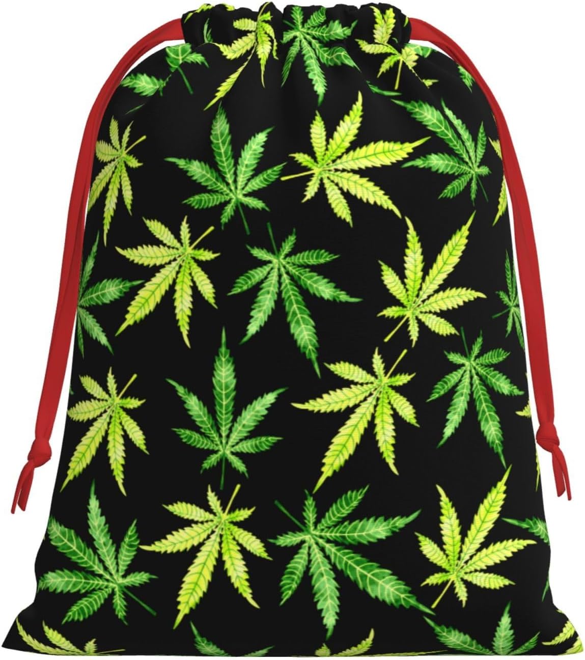 Amazon.com: Youkutuber Marijuana Leaf Christmas Drawstring Gift Bags ...