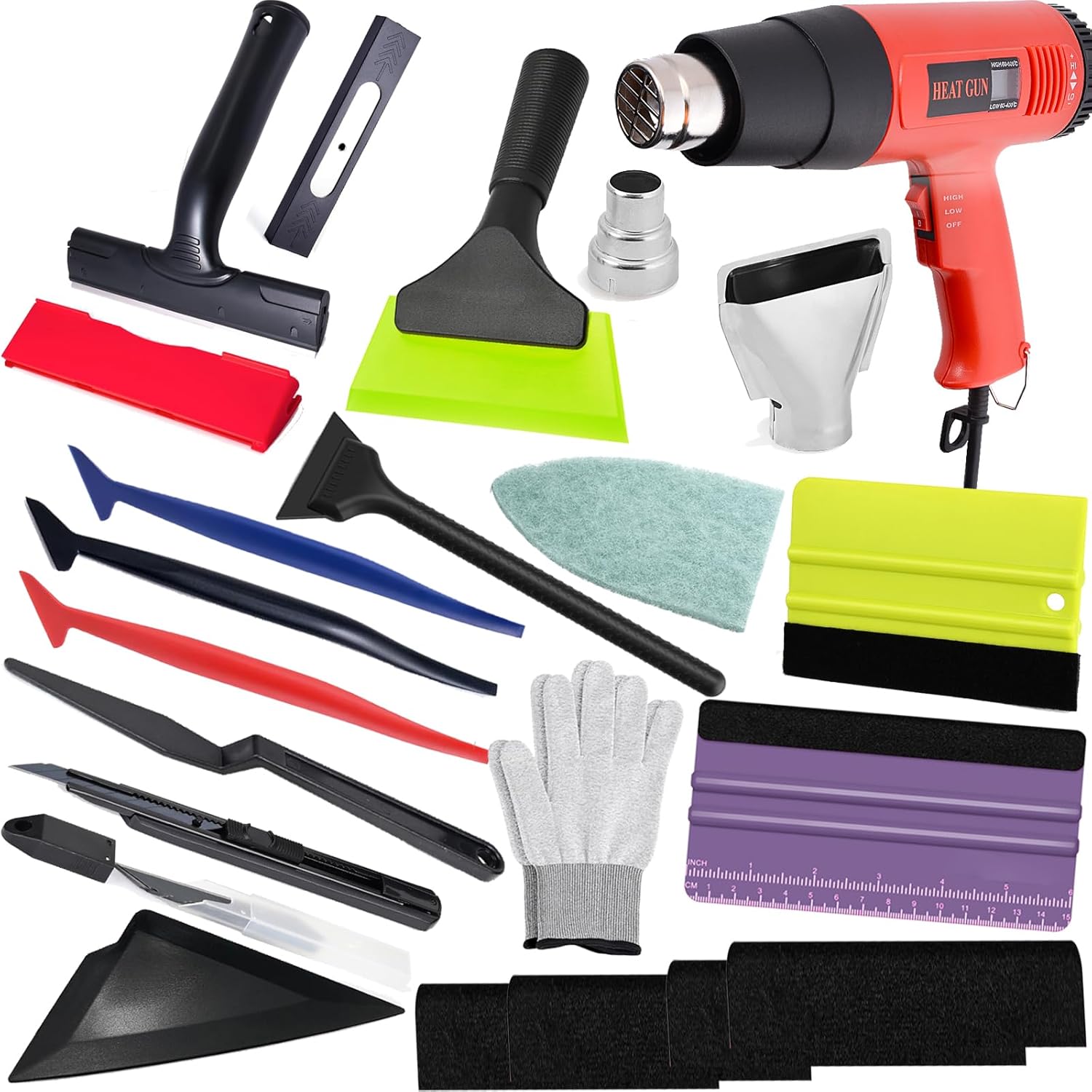 Amazon.com: EHDIS Car Wrap Kit with Heat Gun Window Tint Vinyl Wrap ...