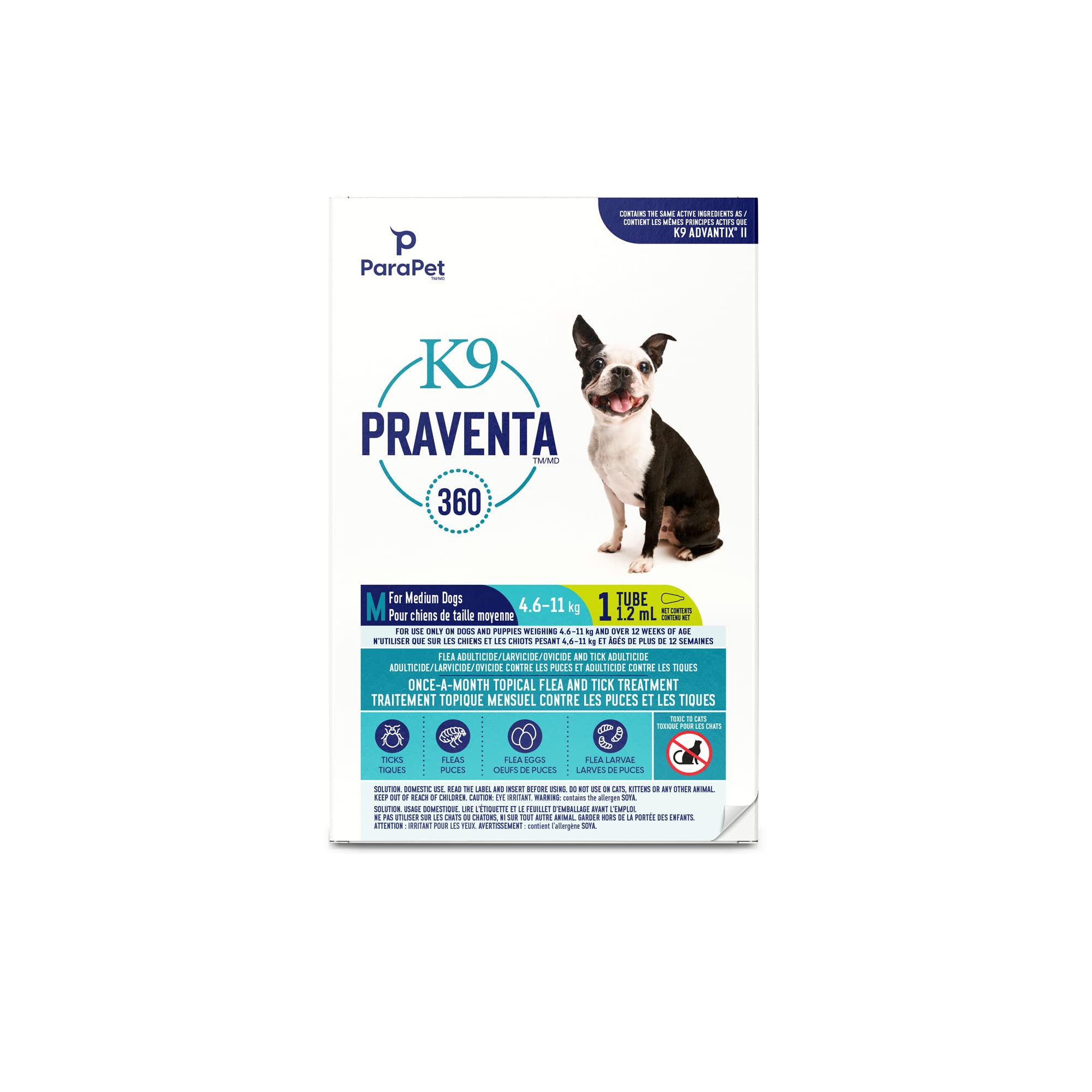 Parapet K9 Praventa 360 for Medium Dogs, 1 Tube : Amazon.ca: Pet Supplies