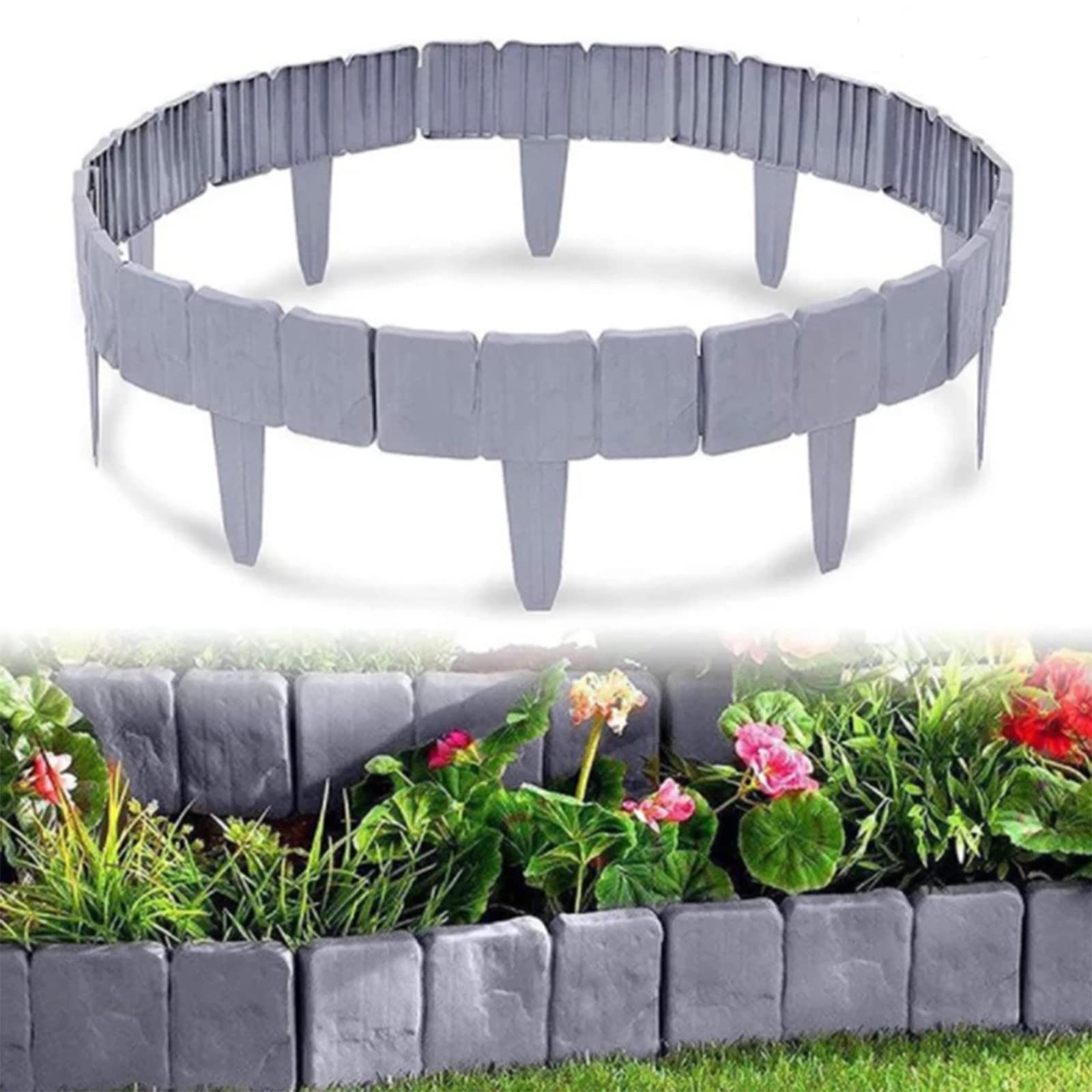 Amazon.com : Landscape Edging Border 20pcs 16FT Garden Edging Border ...