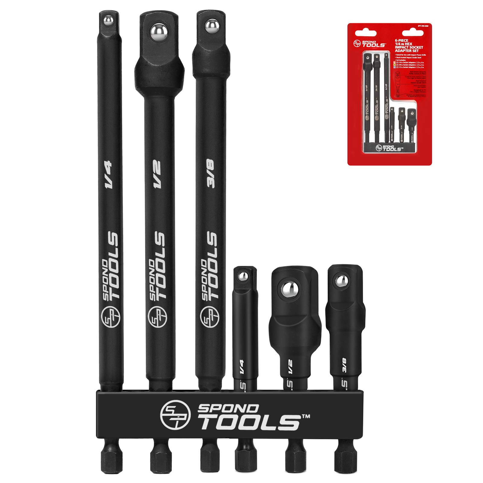 Snapklik.com : Spondtools 6-Piece Impact Grade Socket Adapter Set, 3 IN ...