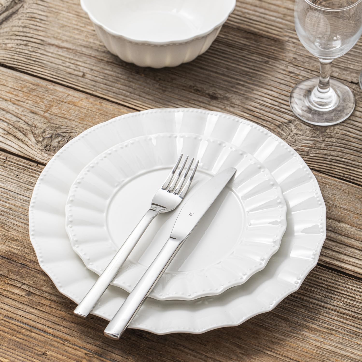 HOMBENE Plates and Bowls Sets, 26 Piece w/Rectangula Dinnerware Sets ...