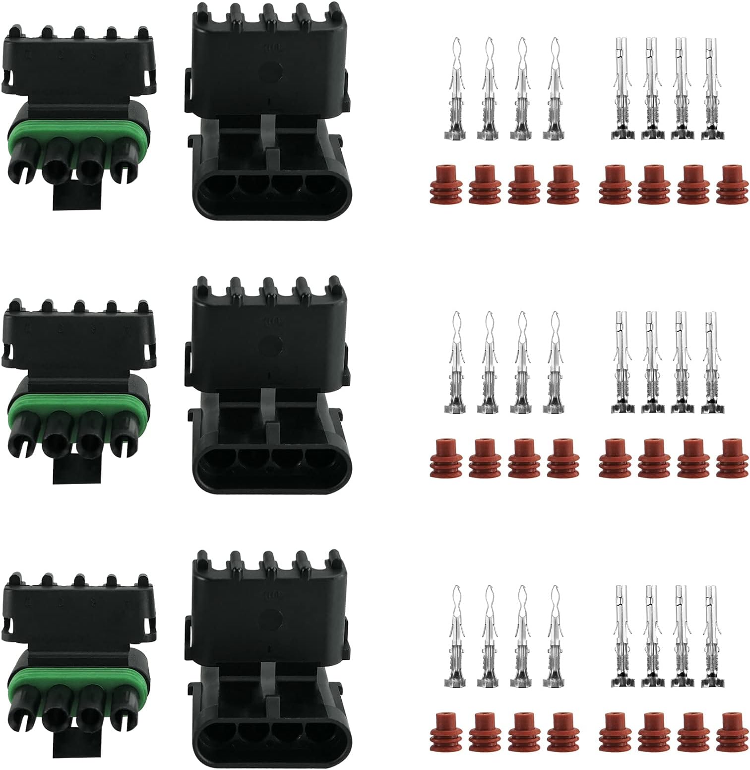 Amazon.com: 6 Pin Way Automotive Electrical Connectors 3 Sets 18-20 AWG ...