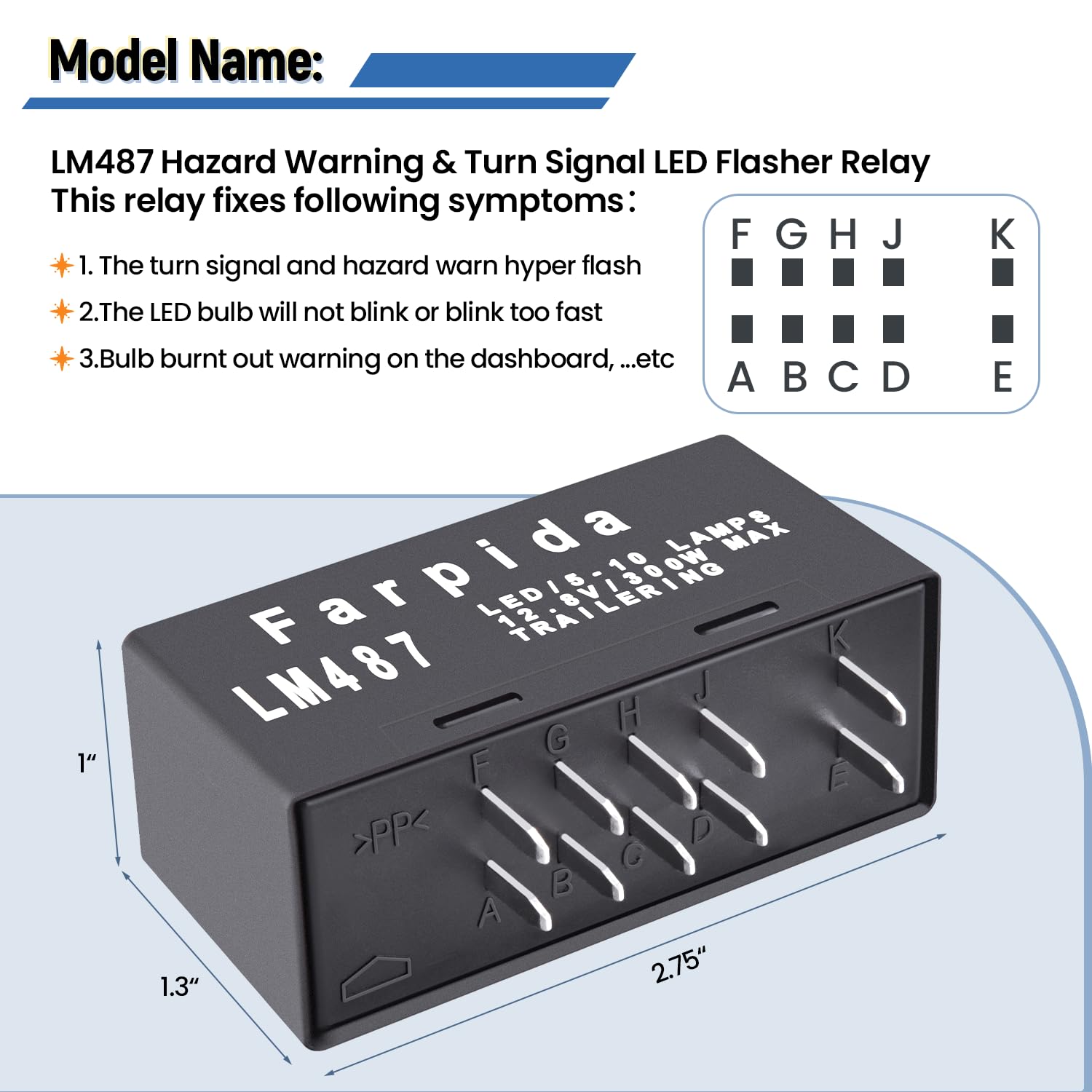 Turn Signal Hyper Flash Fix GM Trucks Hazard Flasher Relay LED Flasher ...