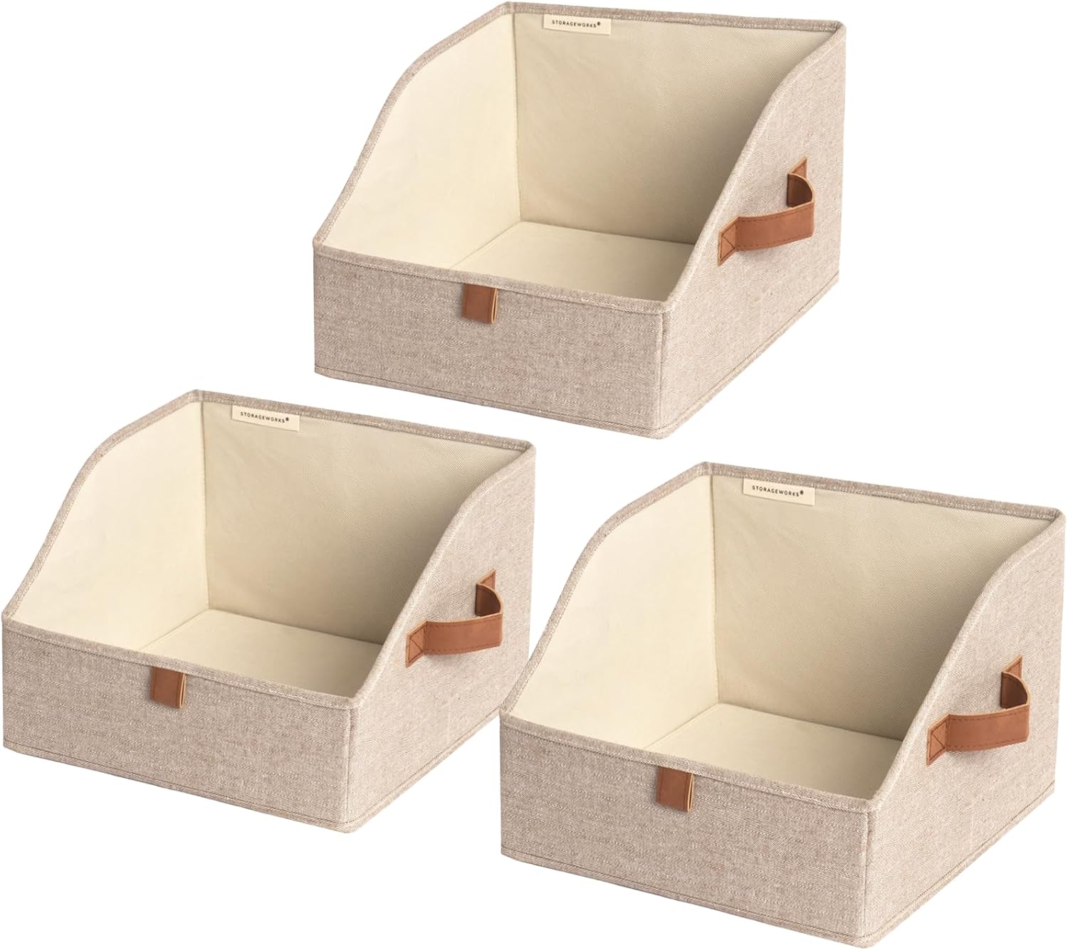 Amazon.com: StorageWorks Closet Organizer Bins, Trapezoid Storage Box ...