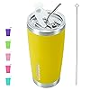 Amazon.com | Cool Yoleb 30 oz Tumbler with Handle and Lid, Stainless ...