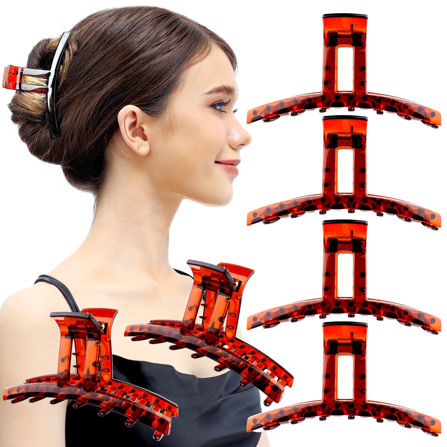 1 x RAW Customer Returns RC ROCHE ORNAMENT 6 Pcs Womens Strong Hold Cl ...