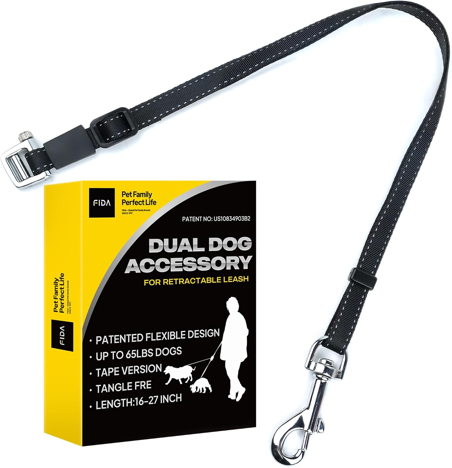 Fida Double Dog Lead Accessory for Retractable Dog Lead, No Tangle ...