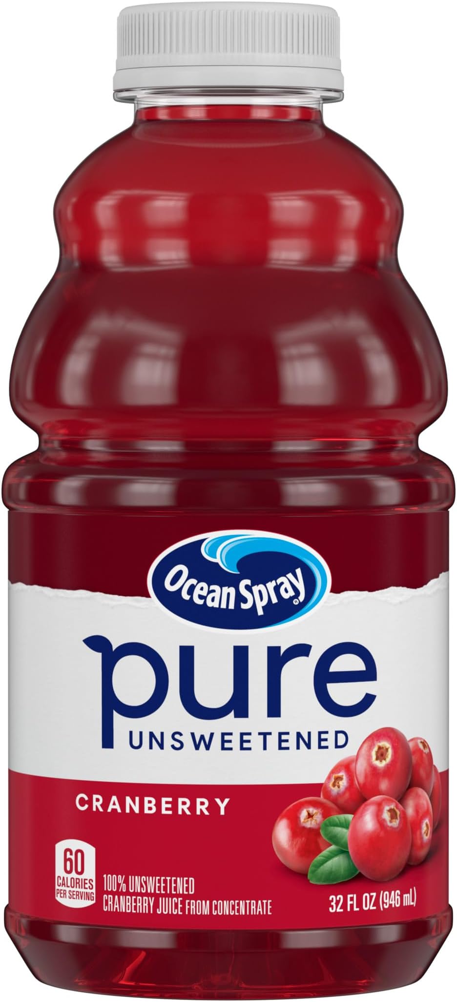 Amazon.com : Ocean Spray® Pure Unsweetened Cranberry, 100% Cranberry ...
