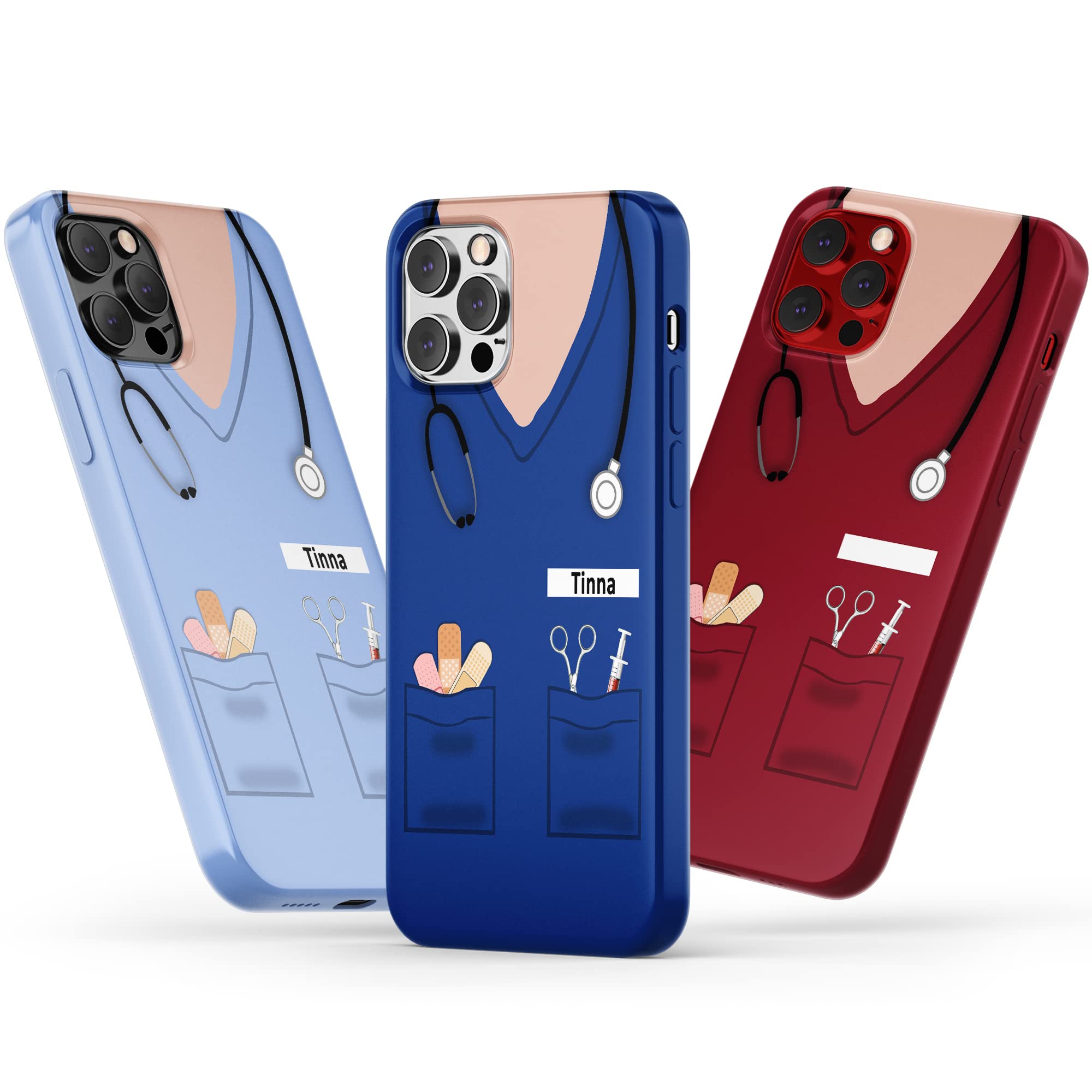 Amazon.com: Personalized Gifts Uniform Nurse Phone Case for with Clear ...