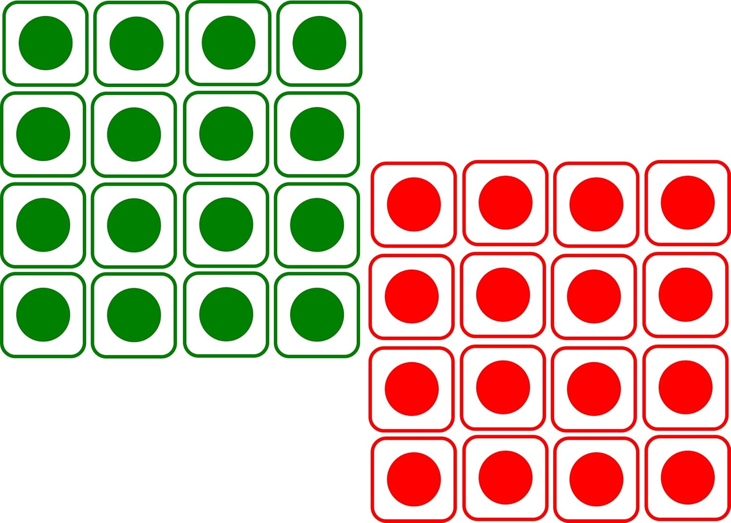 BlackDreams® Veg & Non Veg Small Size 25 mm (1 inch) Square, Self ...